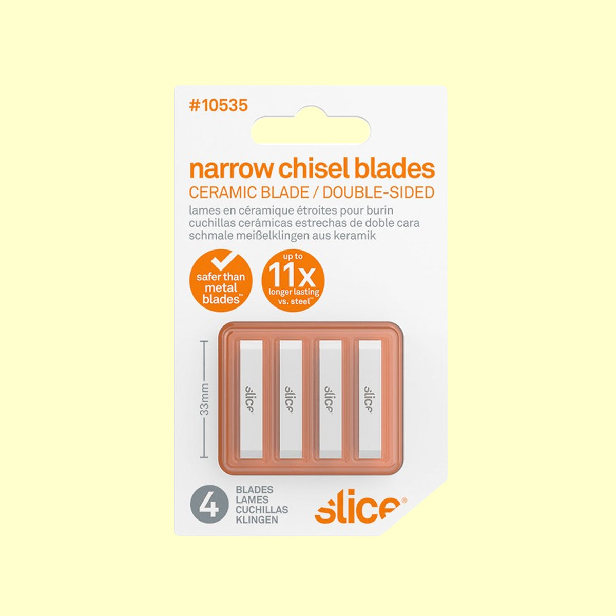 Cuchillas Estrechas Reversibles para Cincel Slice 10535 – Duraderas ...